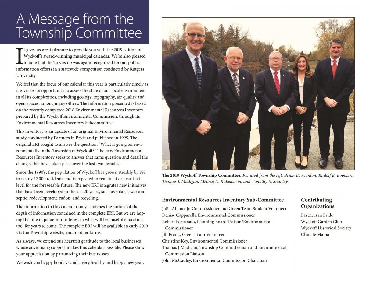 Township Committee Message | wyckoffnj